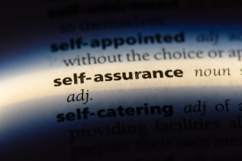 Self assurance stock photo. Image of english, page, closeup - 126617802