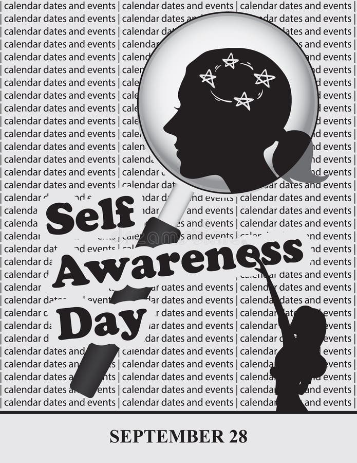 Self Awareness Day stock vector. Illustration of science - 257649759
