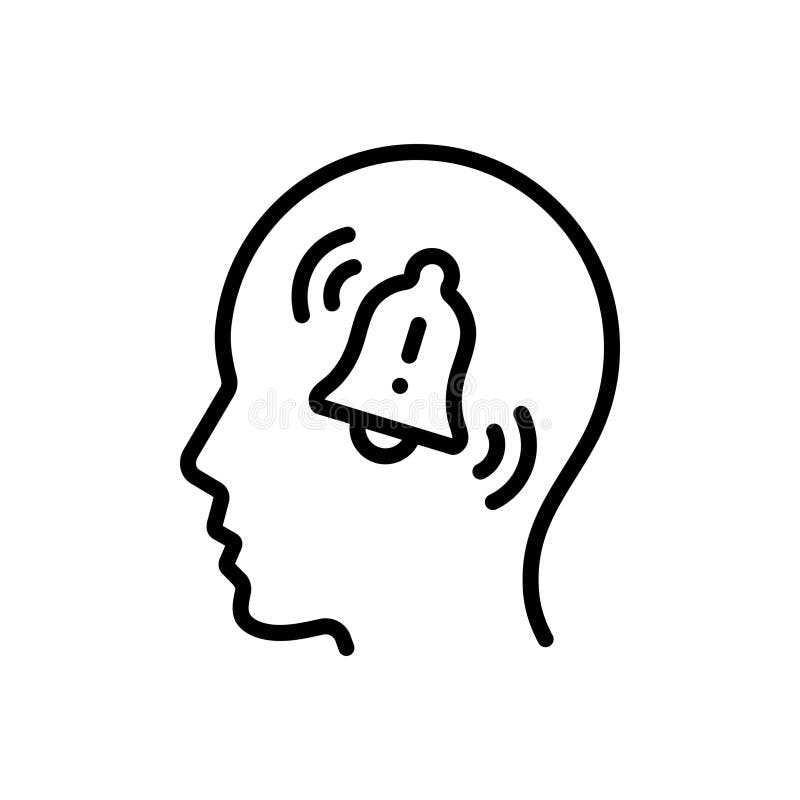 Black Line Icon for Self Awareness, Self and Mind Stock Vector ...