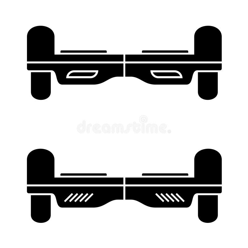 Self Balancing Hover Board Black Symbol Stock Vector - Illustration of ...