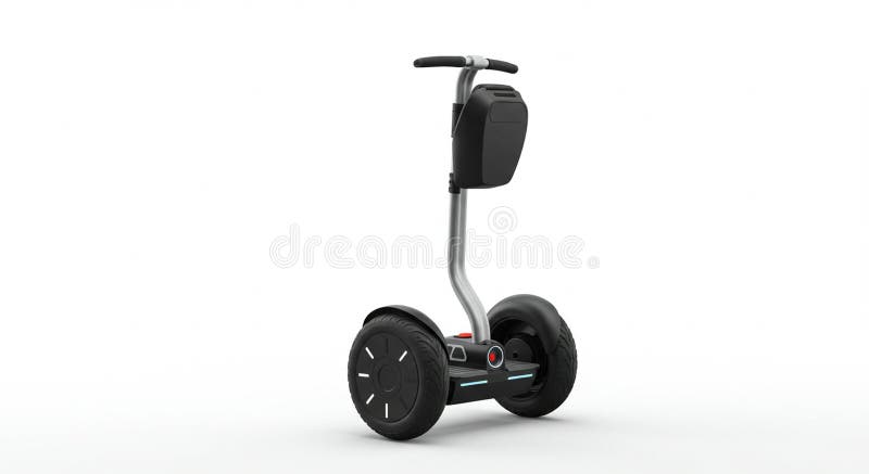 A Self-balancing Personal Transporter with Two Large Black Wheels, a ...