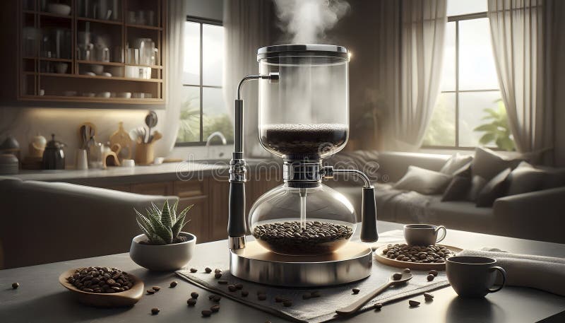 Self-brewing Glass Coffee Siphon, Ai Generated Image Stock Illustration ...