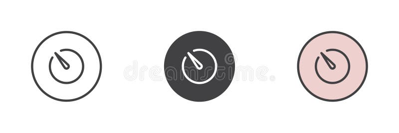 Self Camera Timer Different Style Icon Set Stock Vector - Illustration ...