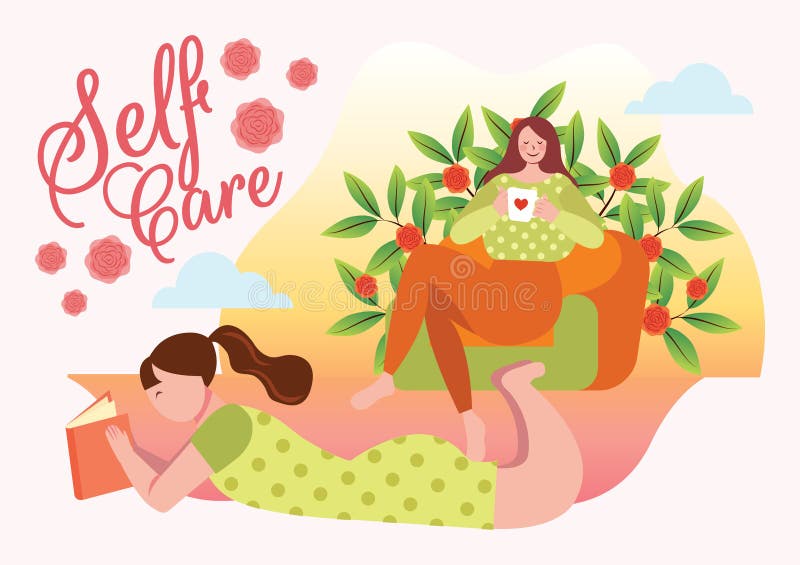 Self care concept stock vector. Illustration of peace - 221222804