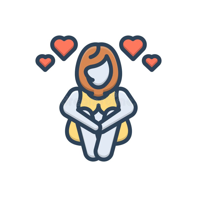 Color Illustration Icon for Self Care, Self and Love Stock Vector ...