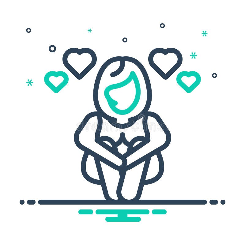 Mix Ix Icon for Self Care, Self and Myself Stock Vector - Illustration ...