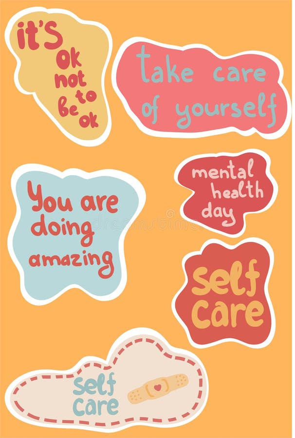 Mental Health Stickers Stock Illustrations – 309 Mental Health Stickers ...
