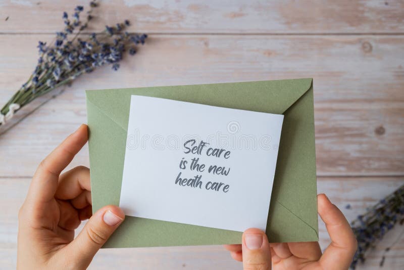 SELF CARE is the NEW HEALTH CARE Text on Supportive Message Paper Note ...