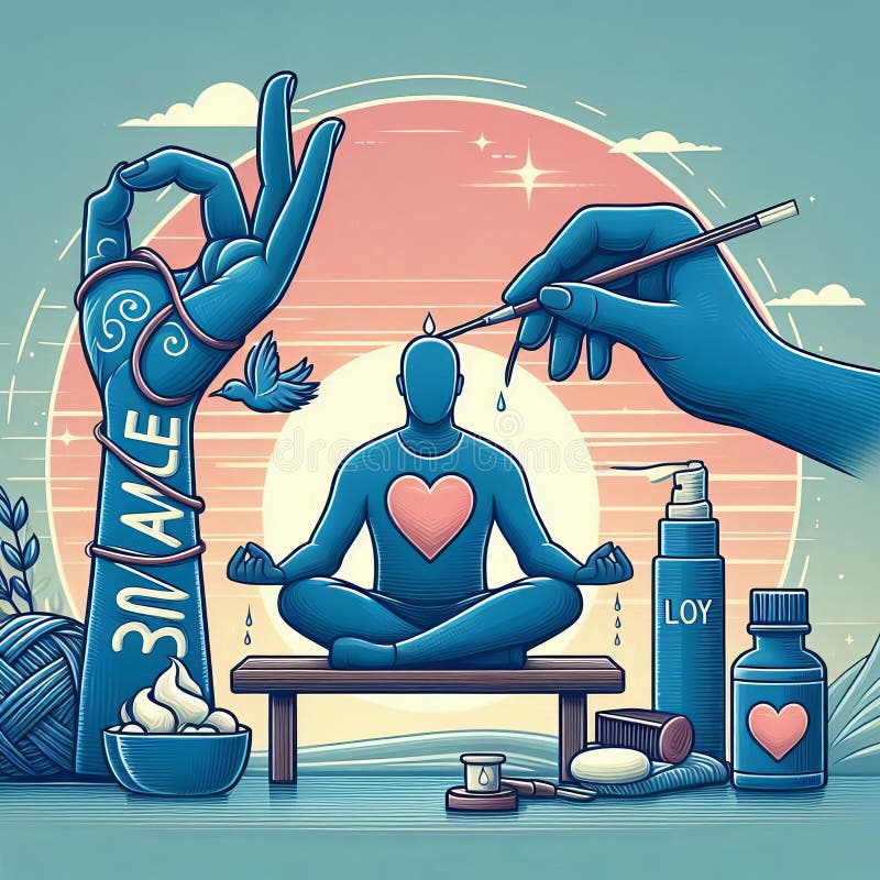Self Care a Person Practicing Self Care Highlighting the Importa Stock ... Self Care a Person Practicing Self Care Highlighting the Importa Stock ...