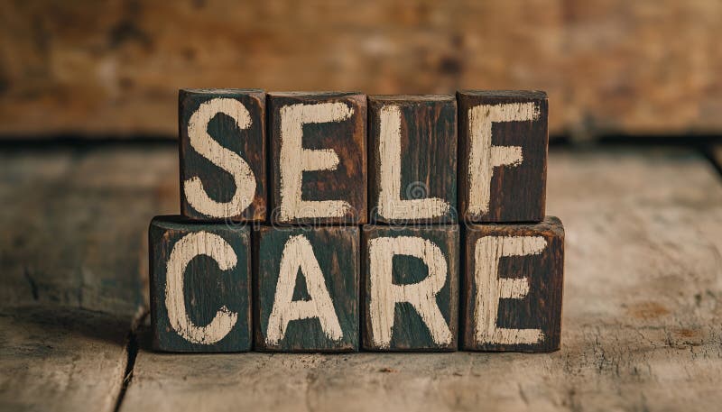 Self-care Word Abstract in Wood Type. Self-care Word Abstract in ...