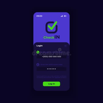 Self Check in App Smartphone Interface Vector Template Stock Vector ...
