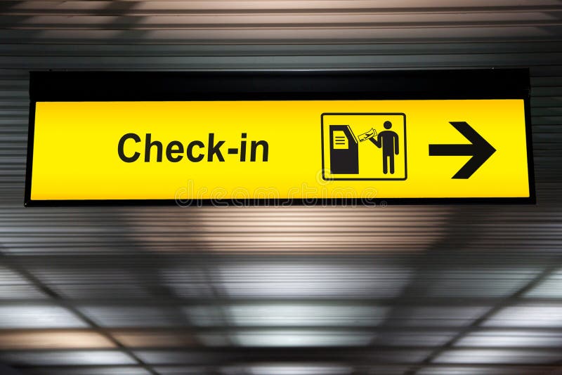 Airport Check In Sign