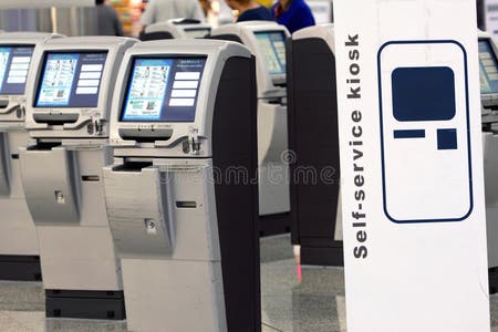 Self Check-in Machine editorial image. Image of airline - 19391525