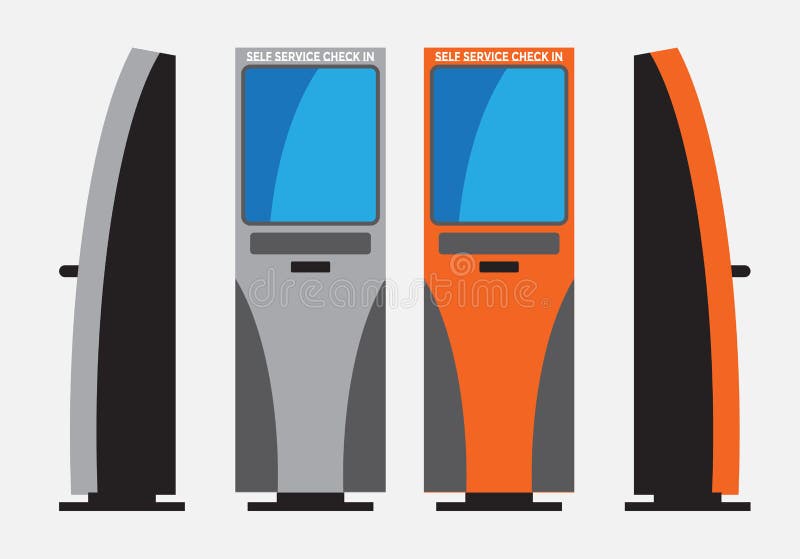 Self Check machine Vector stock illustration. Illustration of design ...