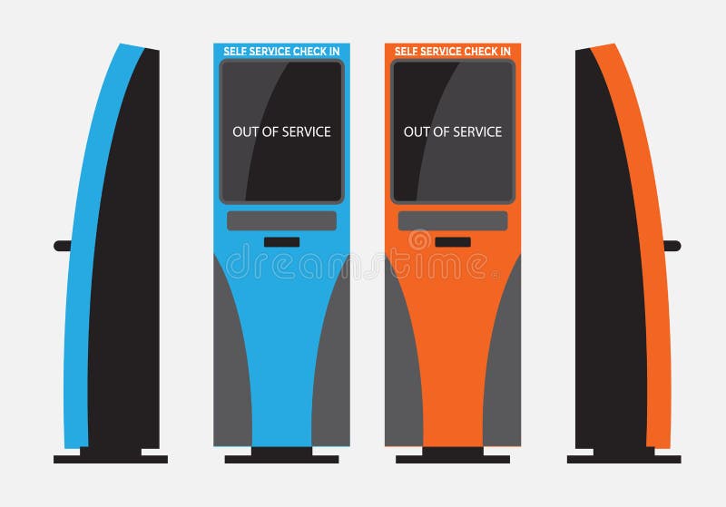Self Check machine Vector stock illustration. Illustration of design ...