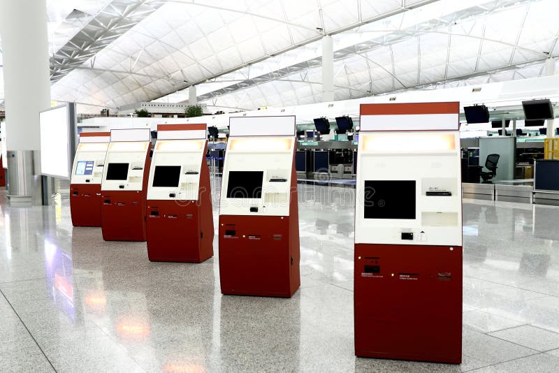 Self Check in System. stock image. Image of travel, airport - 27863497
