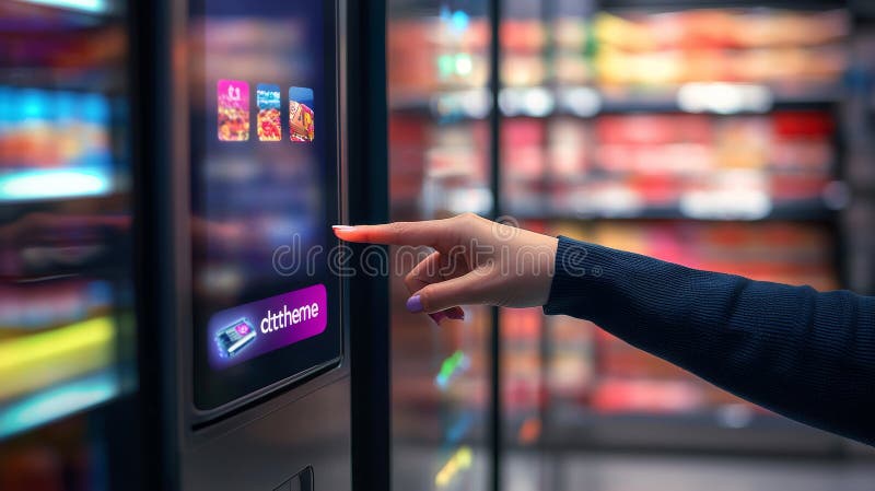 A Self-checkout Kiosk or Self-service Payment Machine is Used by the ...