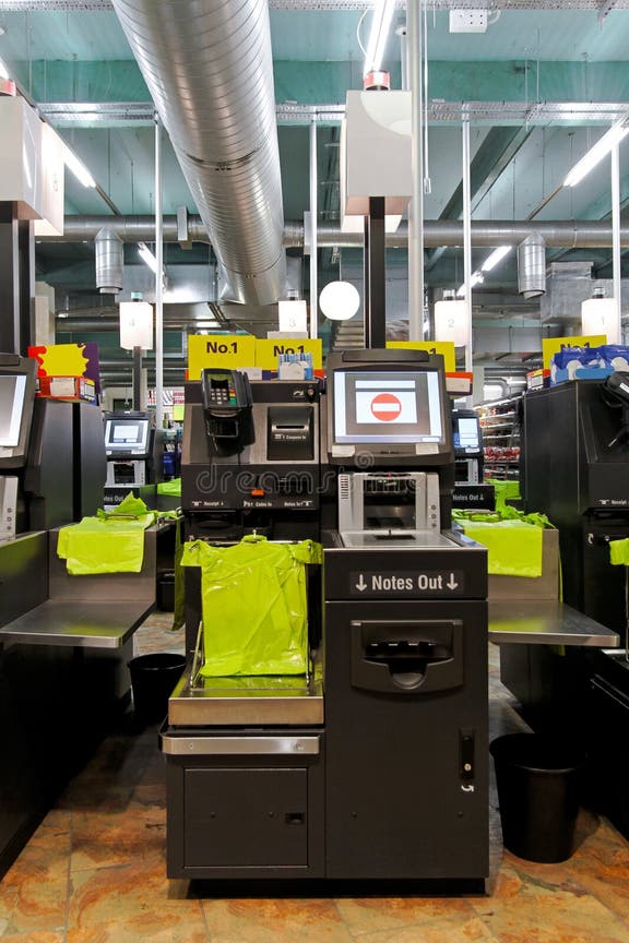 Self checkout machine stock photo. Image of interior - 20596250