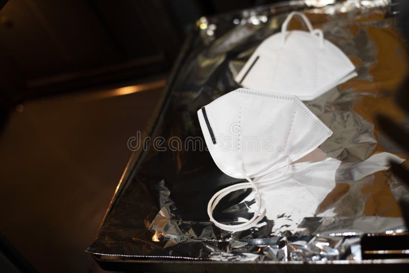 Self Cleaning of the Mask by Heat in a Conventional Oven Stock Photo ...