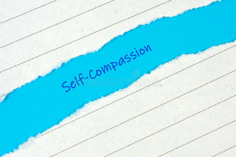 Self Compassion Text on Torn Paper Stock Photo - Image of grace ...