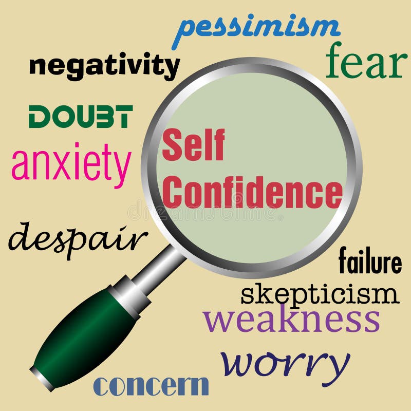 Self confidence stock vector. Illustration of anxiety - 42538272