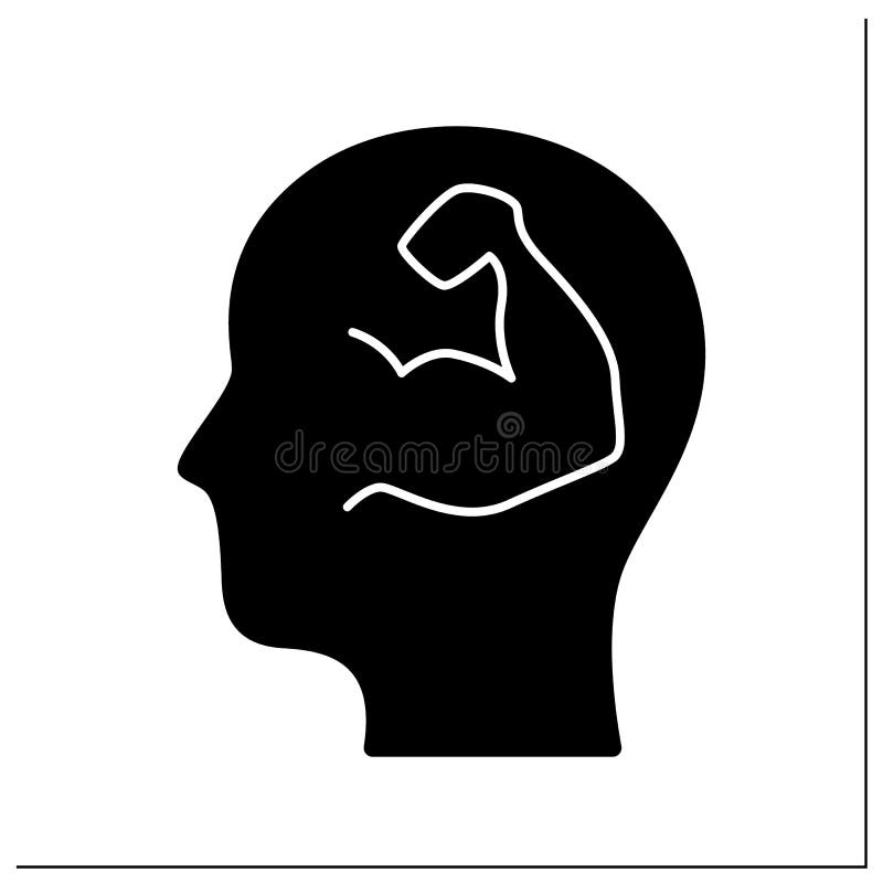 Self-confidence glyph icon stock vector. Illustration of goal - 244984130