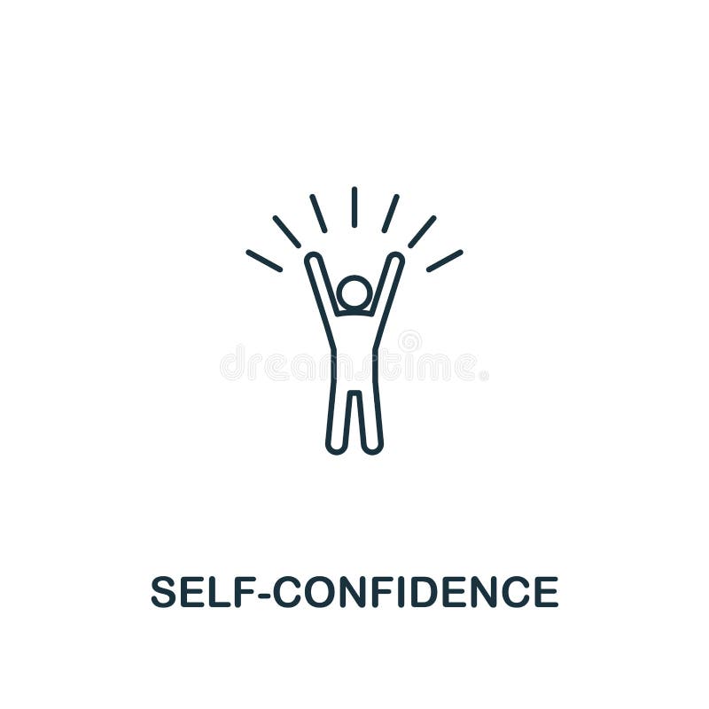 Self-Confidence Icon. Thin Outline CreativeSelf-Confidence Design from ...