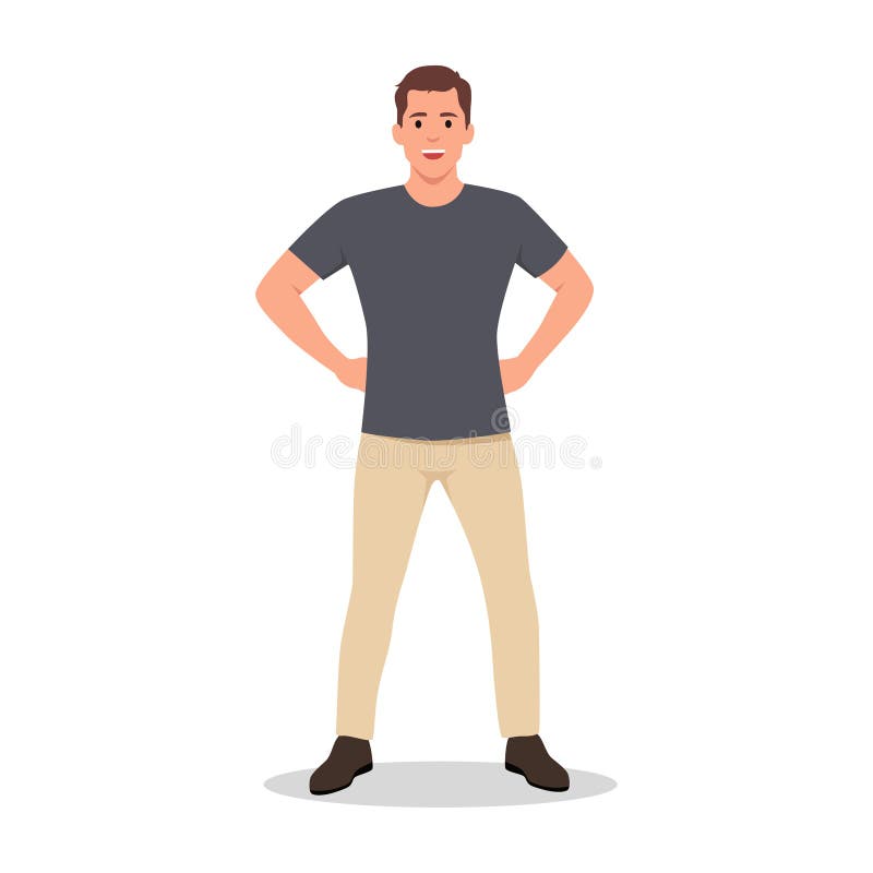 Boy Stands Confident Pose Stock Illustrations – 86 Boy Stands Confident ...