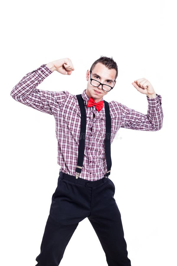 Self-confident nerd man stock image. Image of concept - 31113211