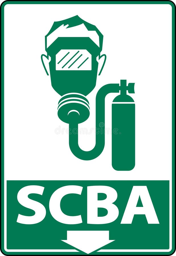 Self-Contained Breathing Apparatus Full Face Mask Oxygen Black White ...