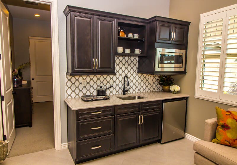 Self Contained in Law Unit with Mini Kitchen Area Stock Image - Image ...