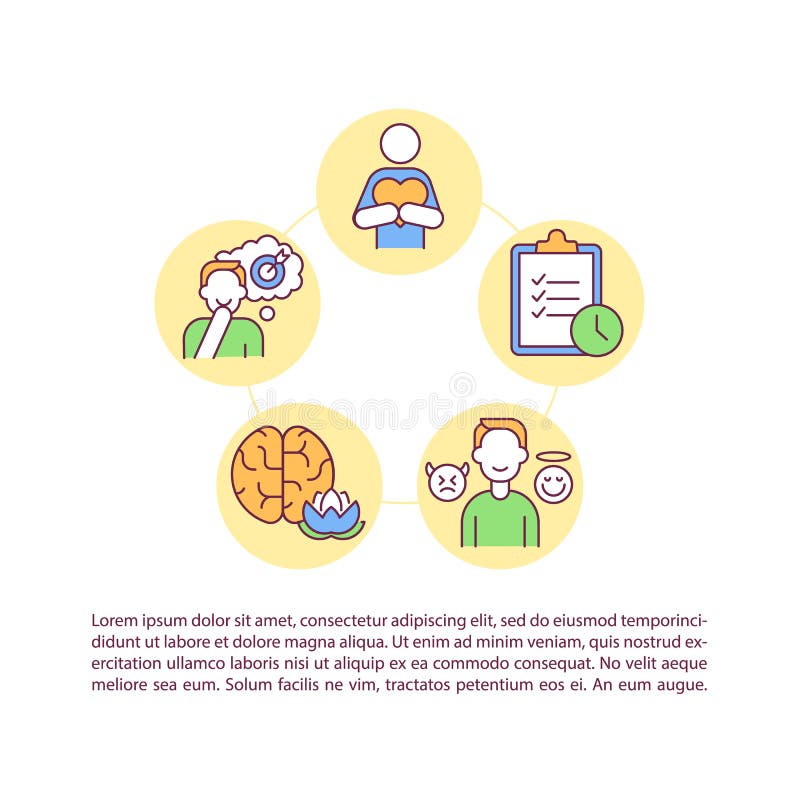 Self Control Techniques Brochure Template Stock Vector - Illustration ...