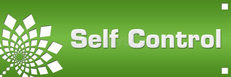 Self Control Green Floral Left Stock Illustration - Illustration of ...
