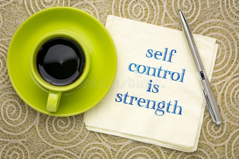Self control is strength stock image. Image of motivation - 135567819