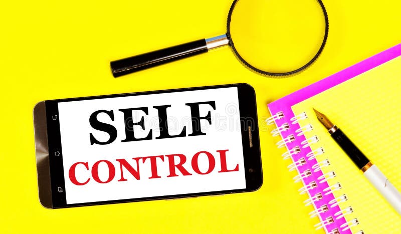 Self-control. Text Message On The Smartphone Screen. Stock Photo ...