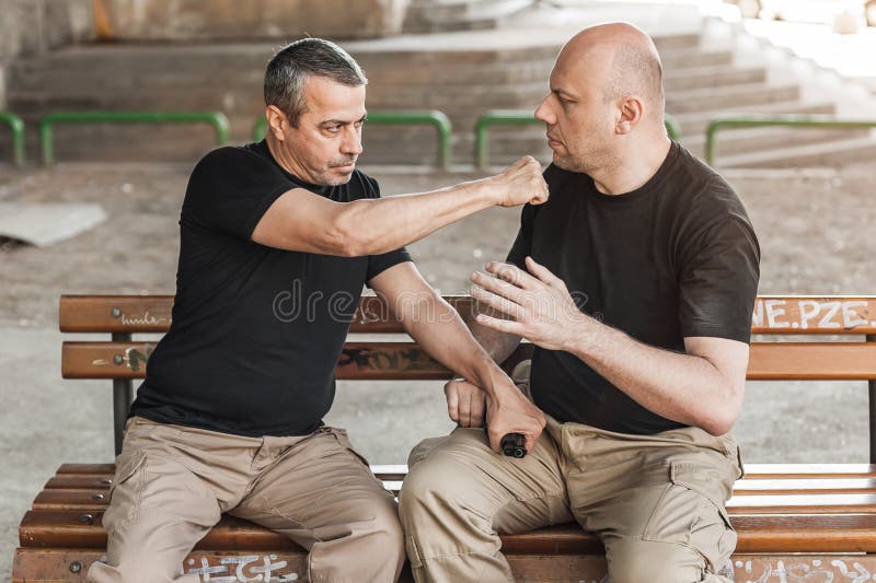 Self Defense Techniques Against a Gun Stock Image - Image of outdoors ...