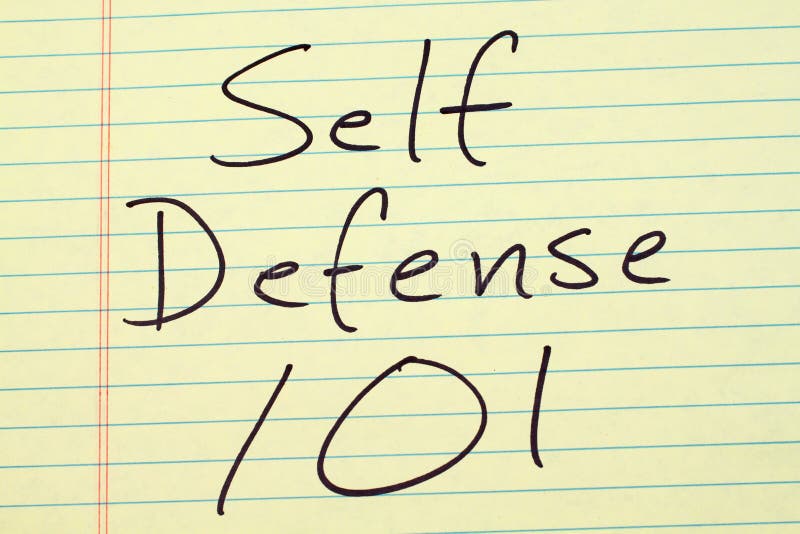 Self Defense 101 on a Yellow Legal Pad Stock Image - Image of educate ...