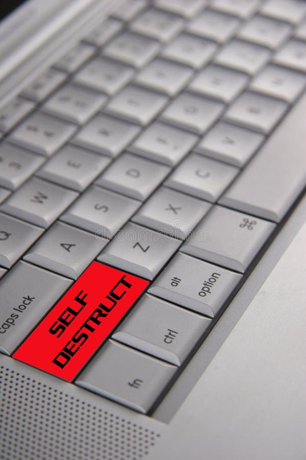 Self Destruct Computer Laptop Editorial Stock Photo - Image of ...