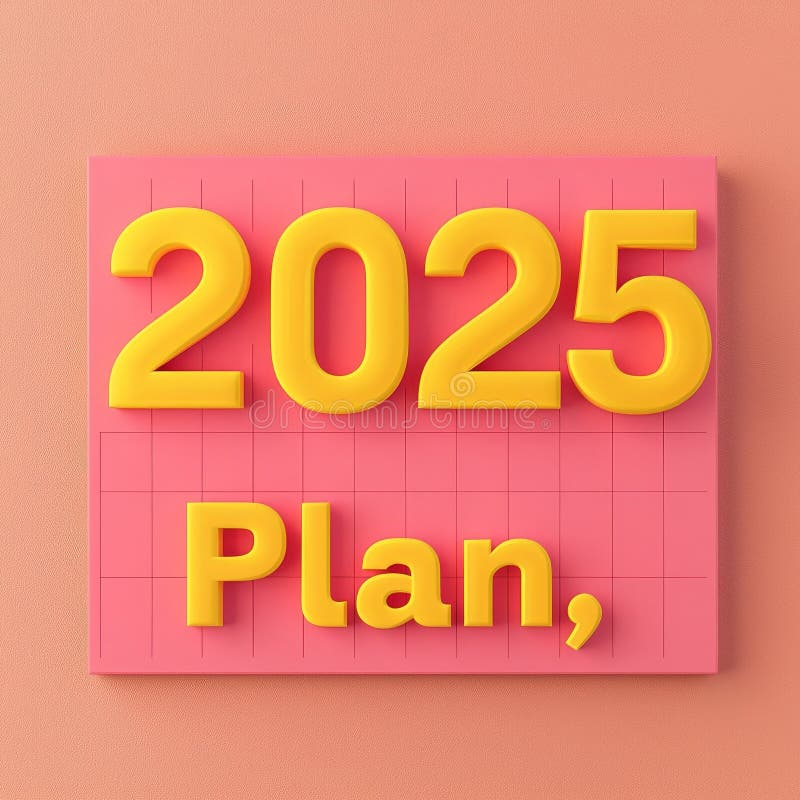 Self Development Planning Colorful 2025 Plan Graphic on a Pink ...