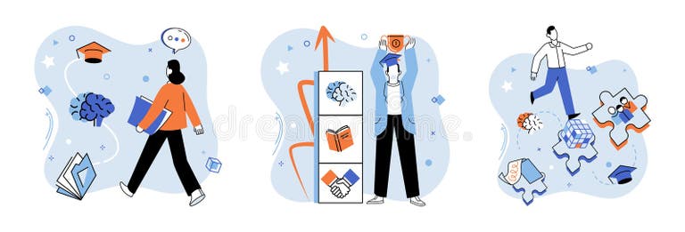 Self Development. Success in Self Development Comes from Consistent Activity and Effort Stock ...