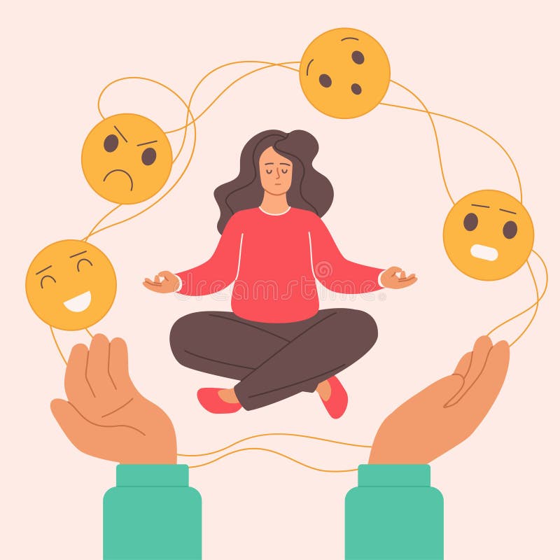 Self Discipline and Emotion Control, Hands Juggling Faces with ...