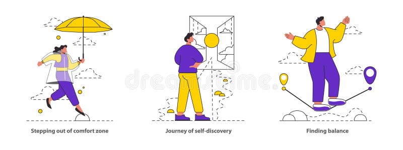 Self-Discovery Journey Vector Illustration Stock Vector - Illustration ...