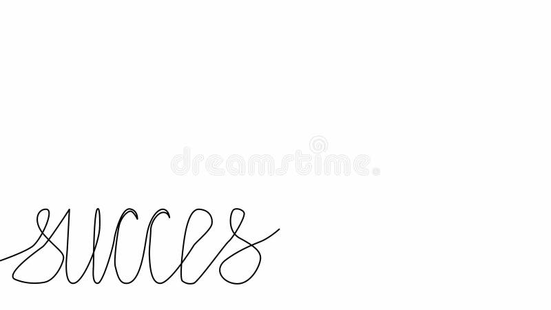 Self-drawing Animation of Continuous Drawing of One Line. a Pen Writes ...