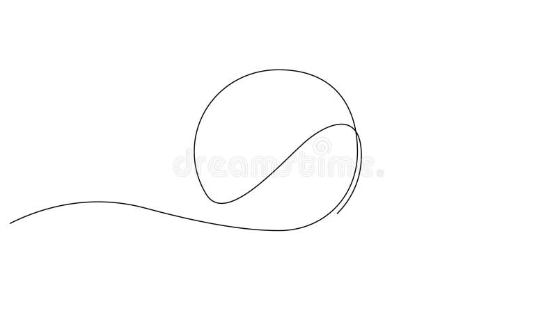 Self Drawing Animation of Continuous Line Crossed Circle Symbol. Stop ...