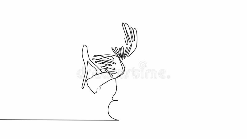 Self Drawing Animation of Continuous One Line Drawing of Isolated ...