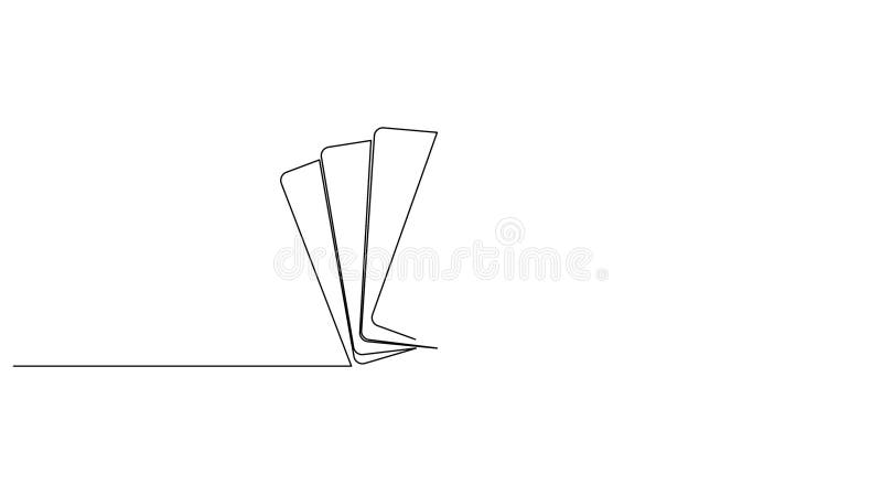 Self Drawing Animation of Four Square Frames Drawn by Continuous Line ...