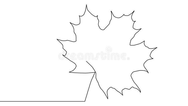 Self Drawing Animation of One Line Drawing of Isolated Object Maple ...