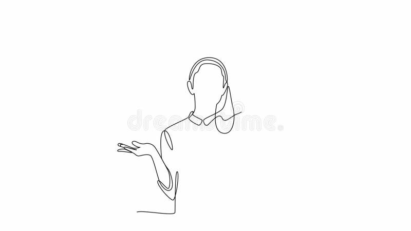 Self Drawing Animation Of One Single Line Draw Concept Of Finding