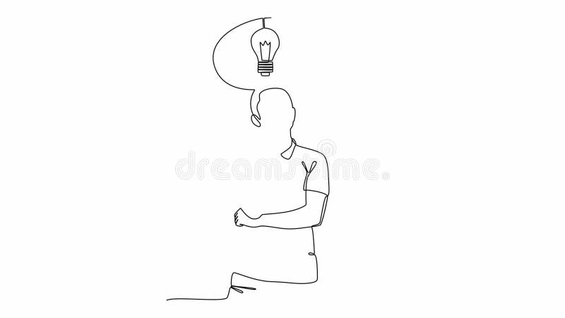Self Drawing Animation Of One Single Line Draw Concept Of Finding