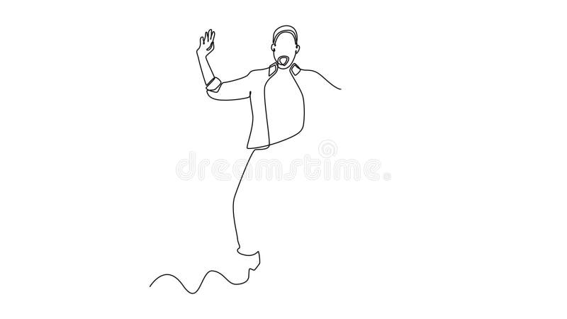 Self Drawing Animation Of One Single Line Draw Concept Of Finding